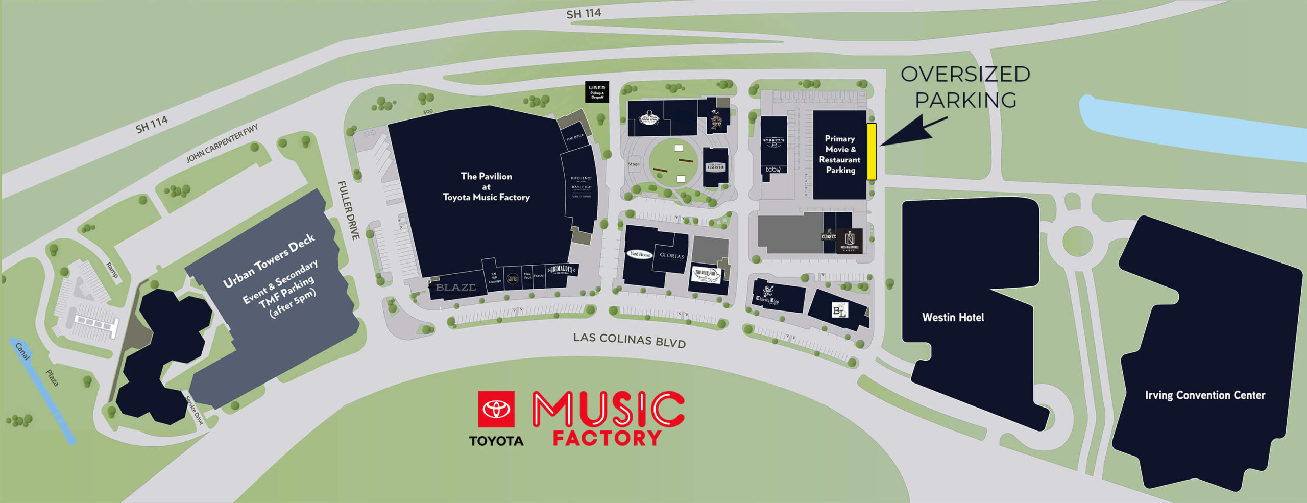 Home Page - Parking Guide for Toyota Music Factory